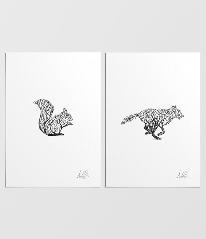 "Animal Tree" series art print – Alfred Basha